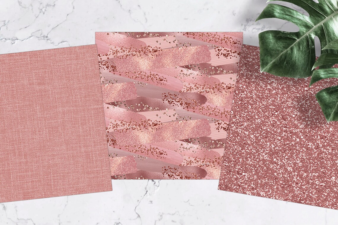 Rose Gold Foil Digital Paper, Seamless Textures, Blush, Digital ...