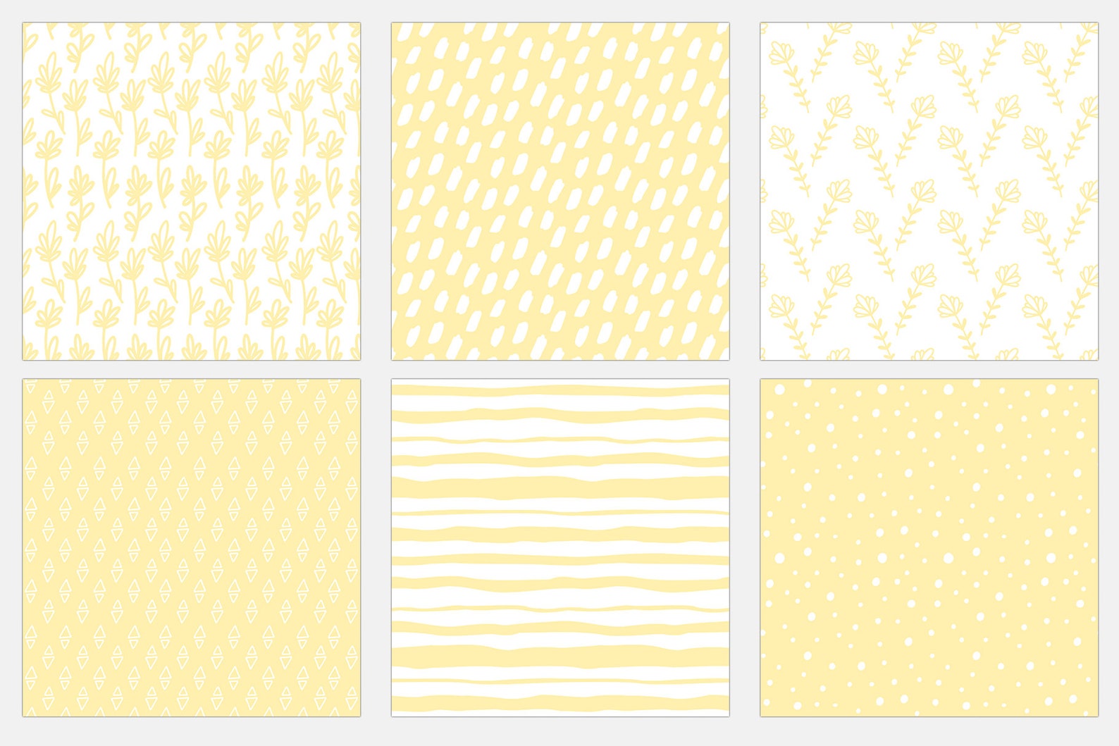 Daffodil Yellow Pastel Digital Paper, Printable Paper, Pastel Patterns ...