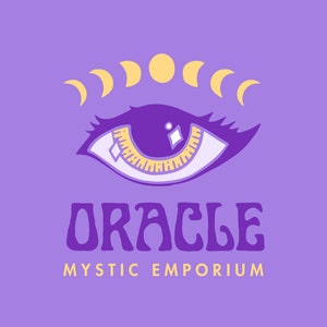 DIY Canva Logo Template - Ouija Editable Logo - Colorful Pastel Goth ...
