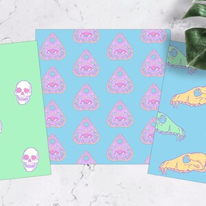 Pastel Halloween Digital Paper Set, Seamless Textures, Halloween ...