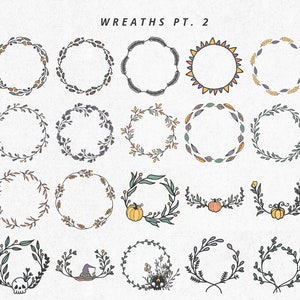 Hand Drawn Fall Clip Art Set, Autumn Clipart, Halloween Clipart ...