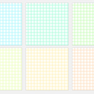 Pastel Gingham Digital Paper, Plaid Patterns, Printable Paper, Pastel ...