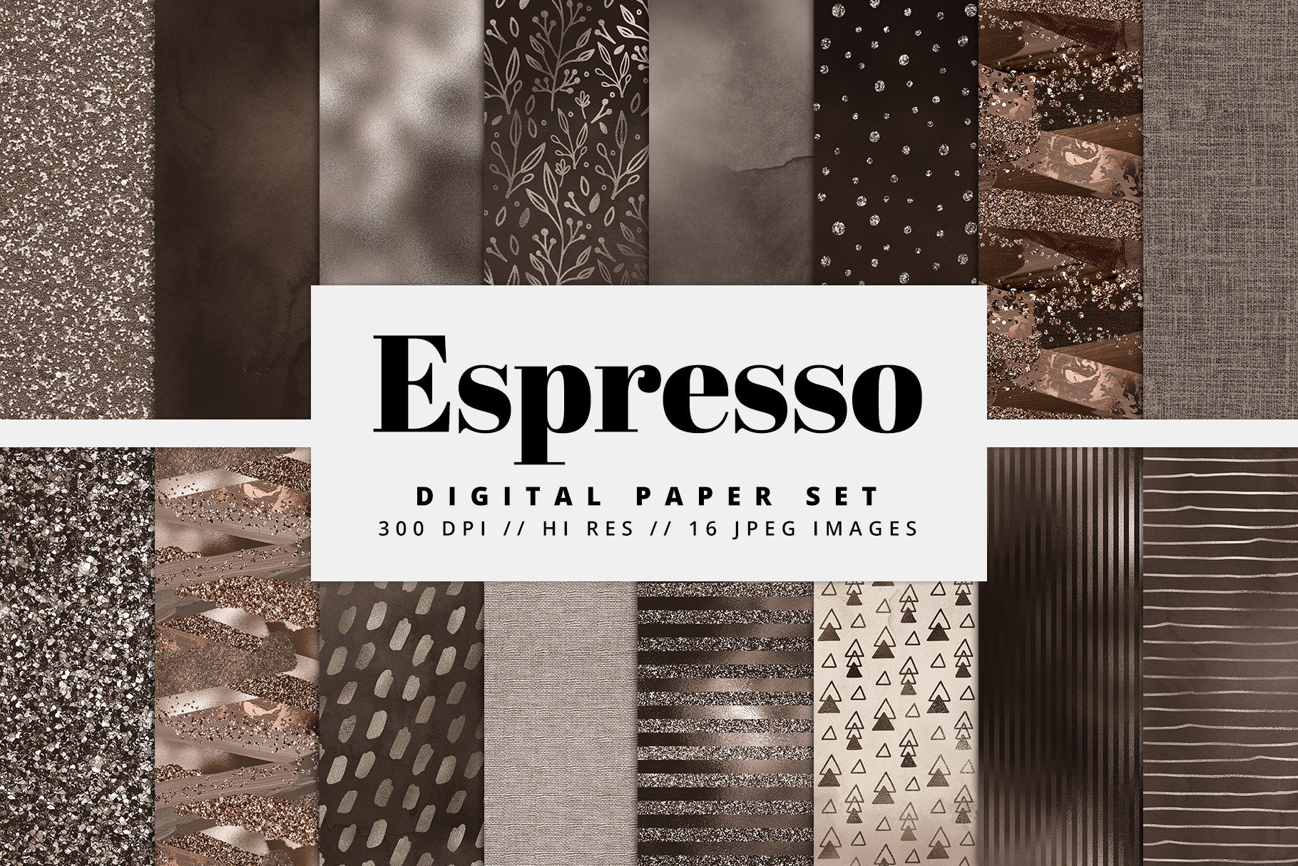 Espresso Brown Foil Digital Paper Seamless Textures Coffee - Etsy