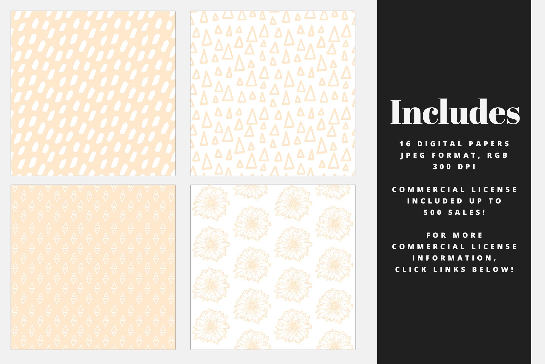 Cream Pastel Digital Paper Printable Paper Pastel Patterns | Etsy