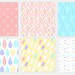 Pastel Scandinavian Digital Paper, Handdrawn, Floral, Geometric ...