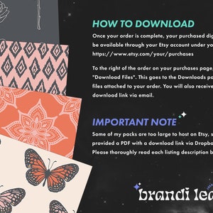 Coral and Gray Digital Paper Set, Retro Seamless Textures, Floral ...