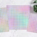 Holo Gold Grid Digital Paper, Grid Patterns, Holographic Patterns ...