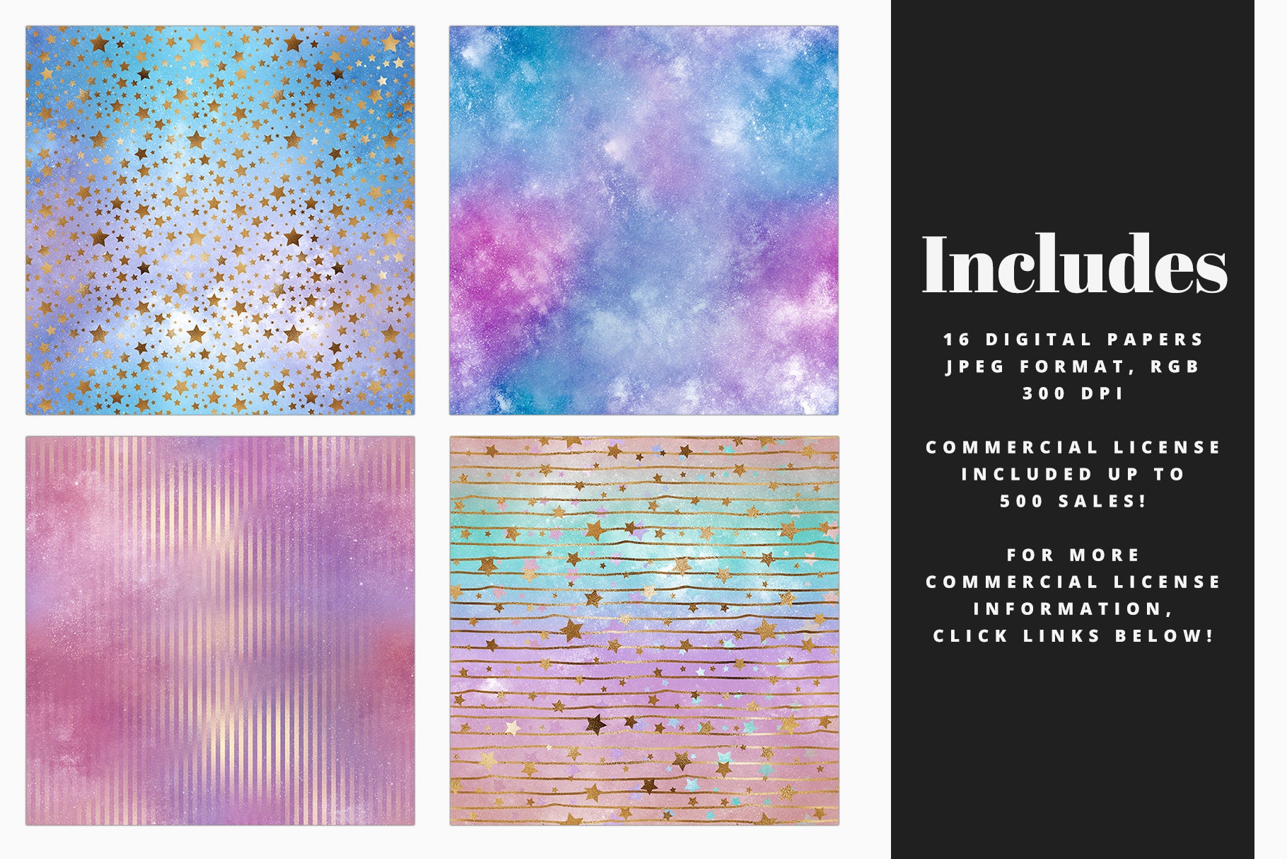 Pastel Galaxy Foil Digital Paper Seamless Textures Digital | Etsy