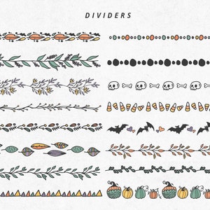 Hand Drawn Fall Clip Art Set, Autumn Clipart, Halloween Clipart ...