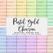 Pastel Gold Foil Chevron Digital Paper, Pastel Backgrounds, Gold ...
