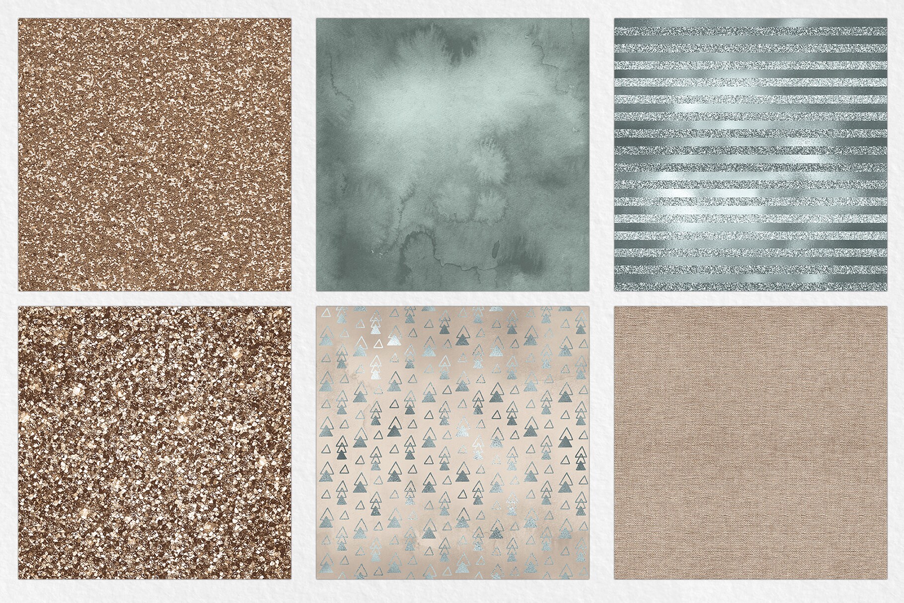 Winter Breeze Gold Foil Digital Paper, Seamless Textures, Digital ...