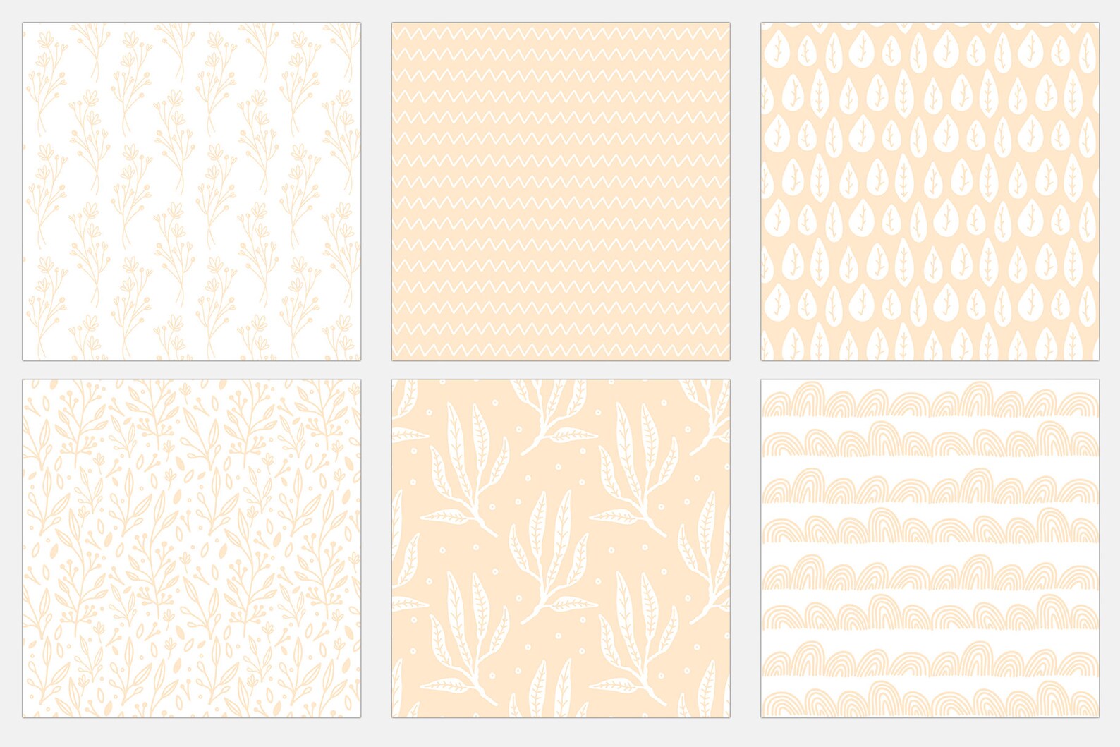 Cream Pastel Digital Paper Printable Paper Pastel Patterns | Etsy