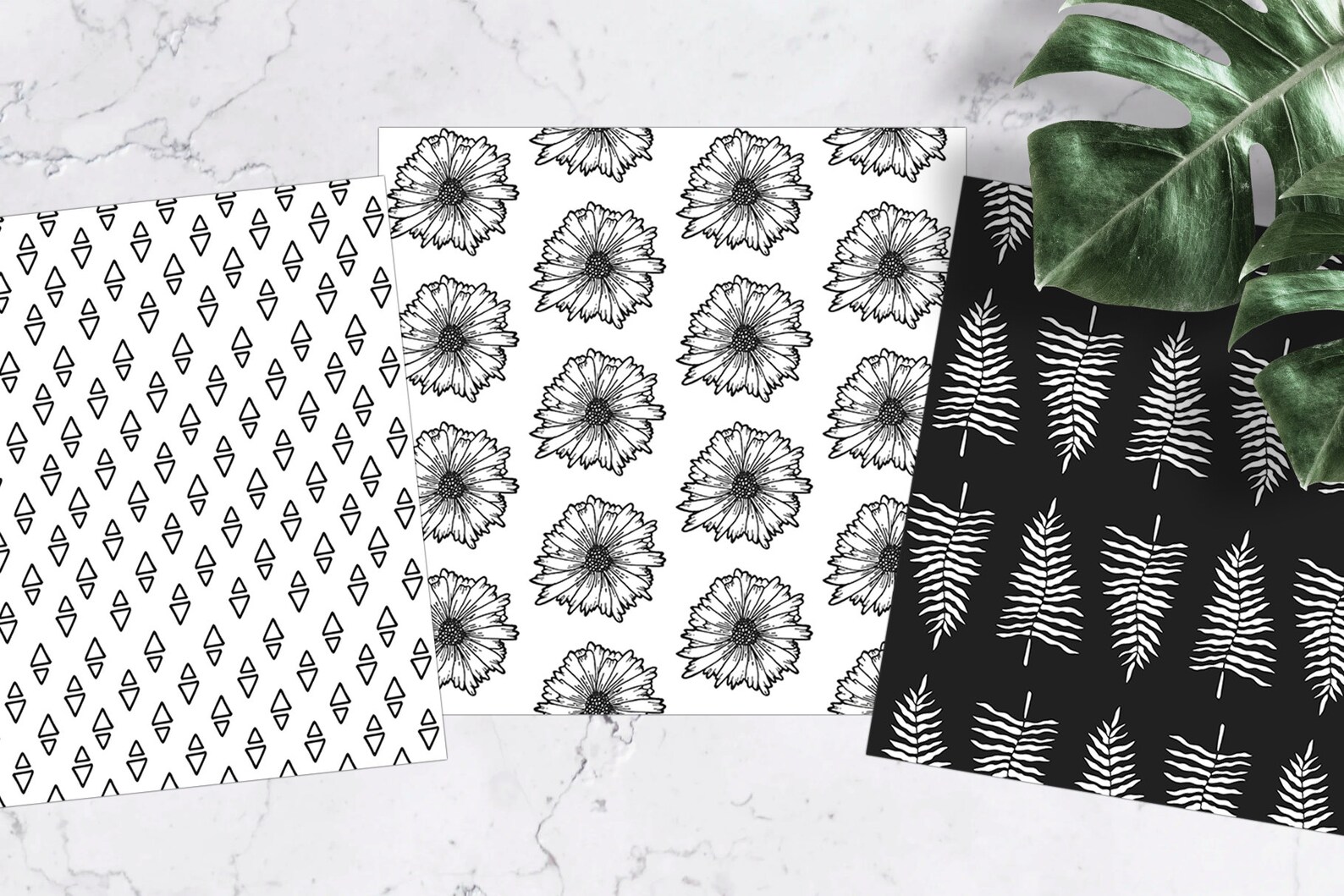 Charcoal Digital Paper, Printable Paper, Black and White, Patterns ...