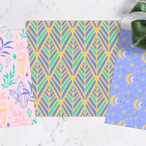 Pastel Magic Digital Paper Set, Seamless Textures, Esoteric Patterns ...