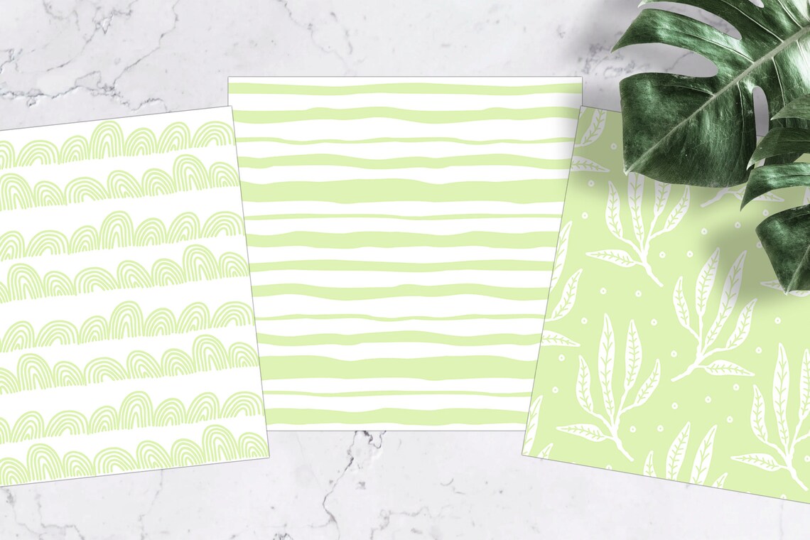 Green Tea Green Pastel Digital Paper, Printable Paper, Pastel Patterns ...
