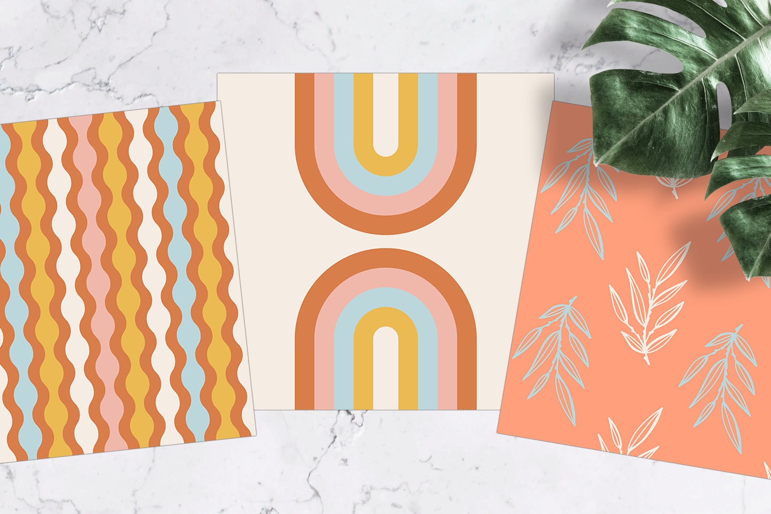 Retro Digital Paper Set Seamless Textures 70s Patterns - Etsy