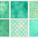 Art Deco Digital Paper Mint and Gold Deco Vintage Patterns - Etsy