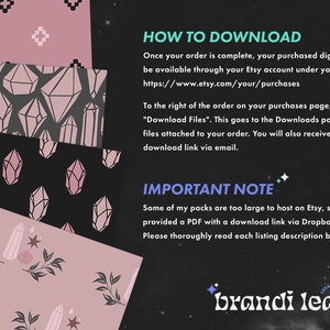 Blush & Noir Digital Paper Set, Seamless Textures, Floral Patterns ...