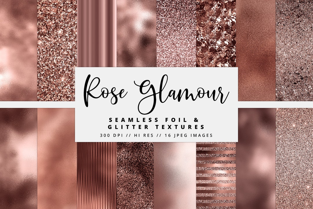 Rose Gold Foil Digital Paper, Seamless Gold Foil Textures, Digital ...