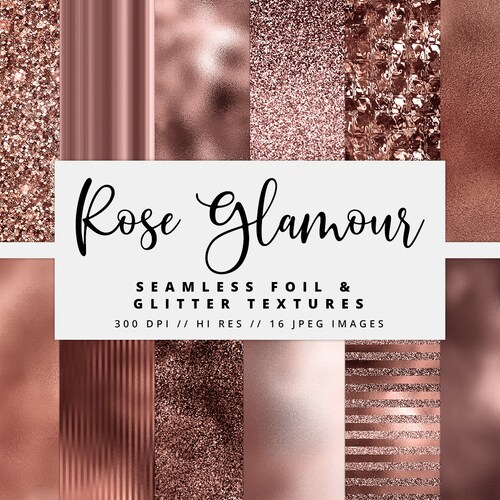 20 Rose Gold Metallic Digital Paper Textures // Rose Gold Foil - Etsy