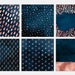 Navy and Rose Gold Foil Watercolor Digital Paper, Watercolor Textures ...