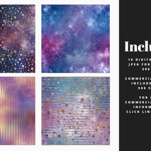 Galaxy Gold Foil Digital Paper, Seamless Textures, Digital Metallic ...