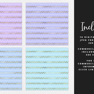 Pastel Gold Foil Chevron Digital Paper, Pastel Backgrounds, Gold ...