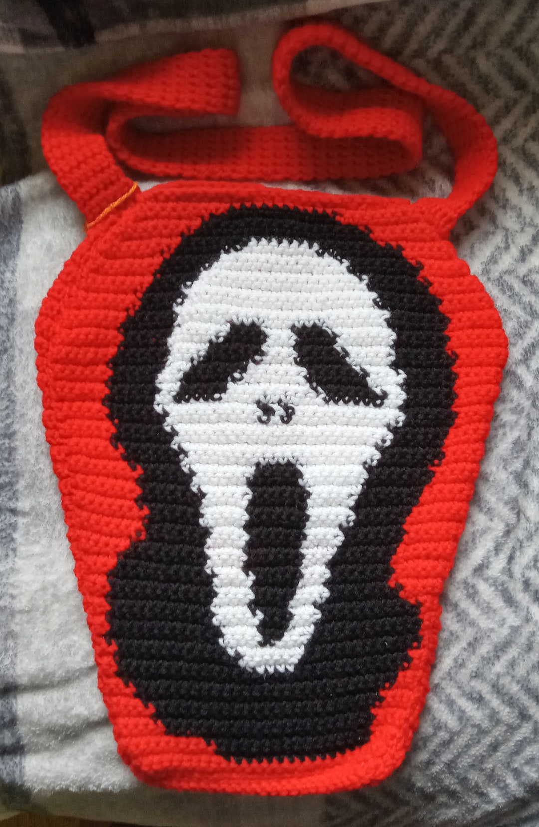 Crochet Extra Large Ghostface Scream Bag - Etsy
