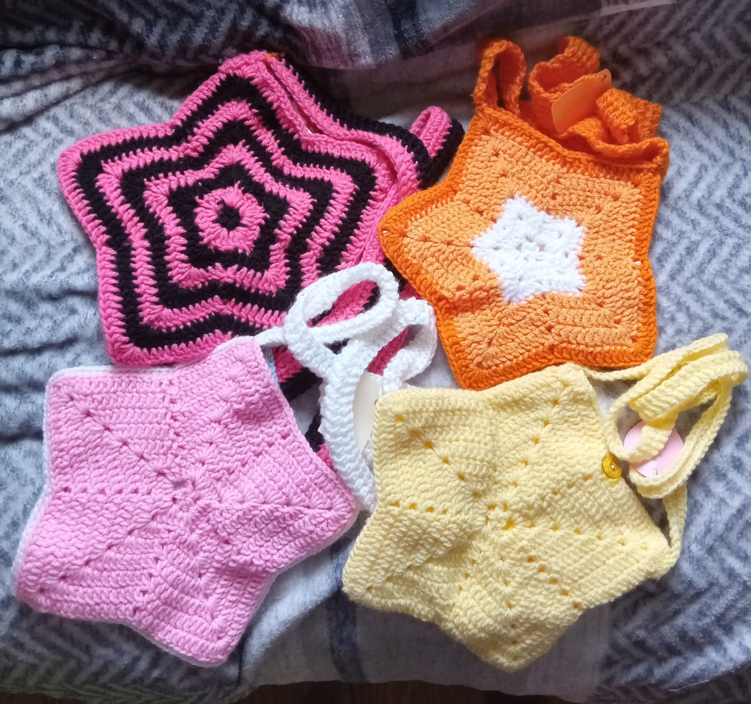 Ready to Ship Crochet Star Bags With Linings - Etsy