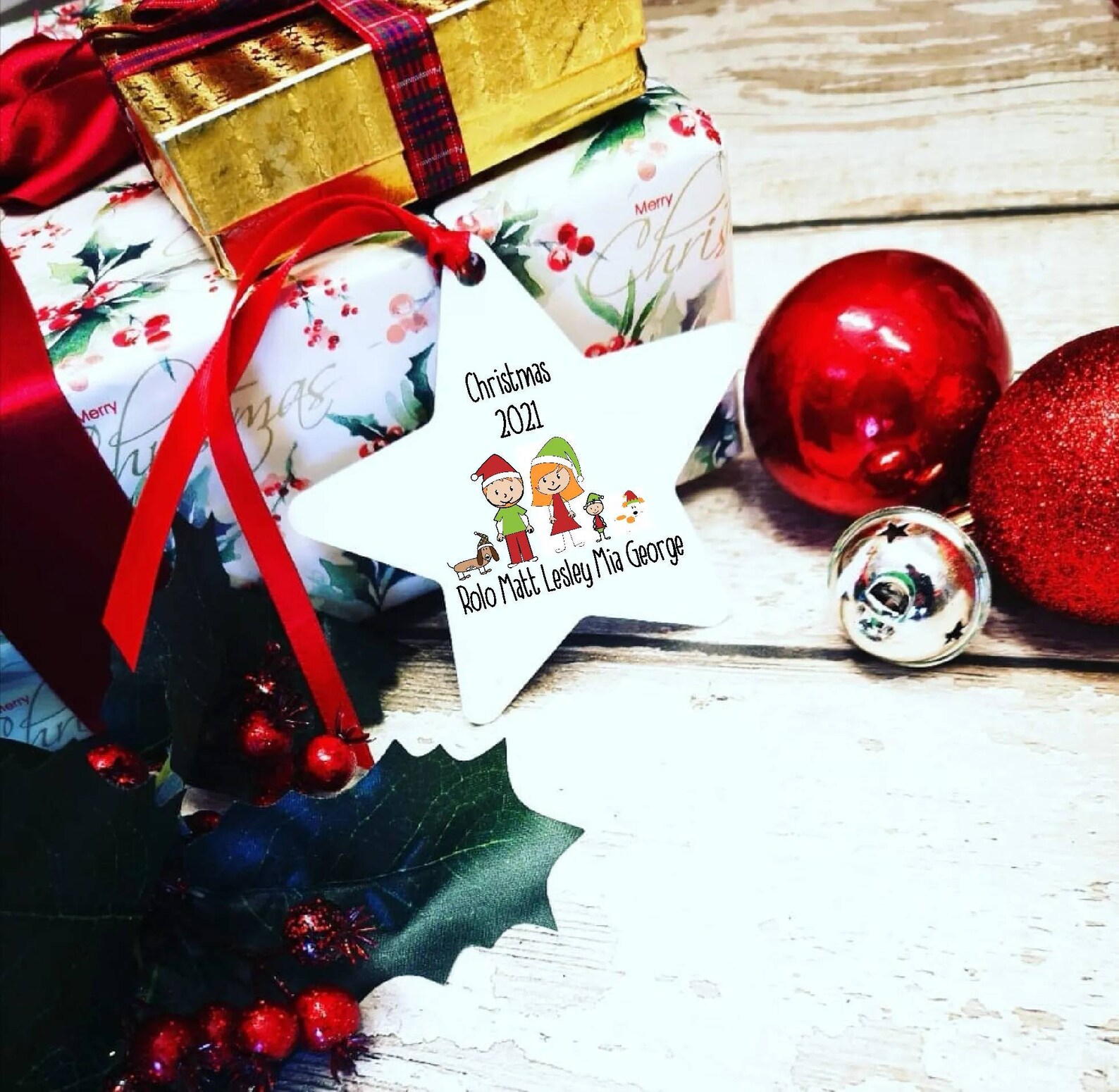 Personalised Stickman Family Tree Decoration - Etsy UK