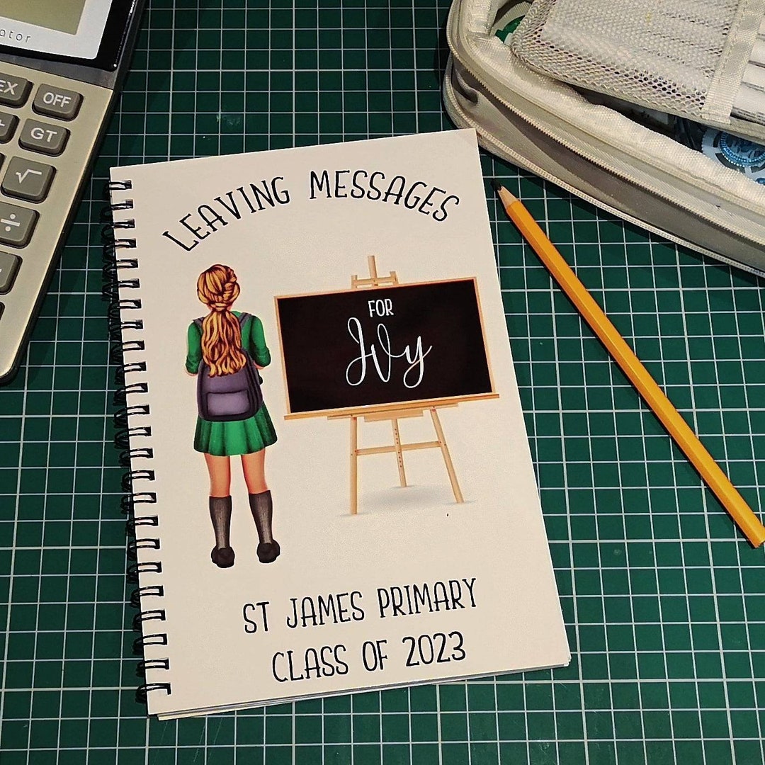 Personalised School Leaver's Message Book - Etsy