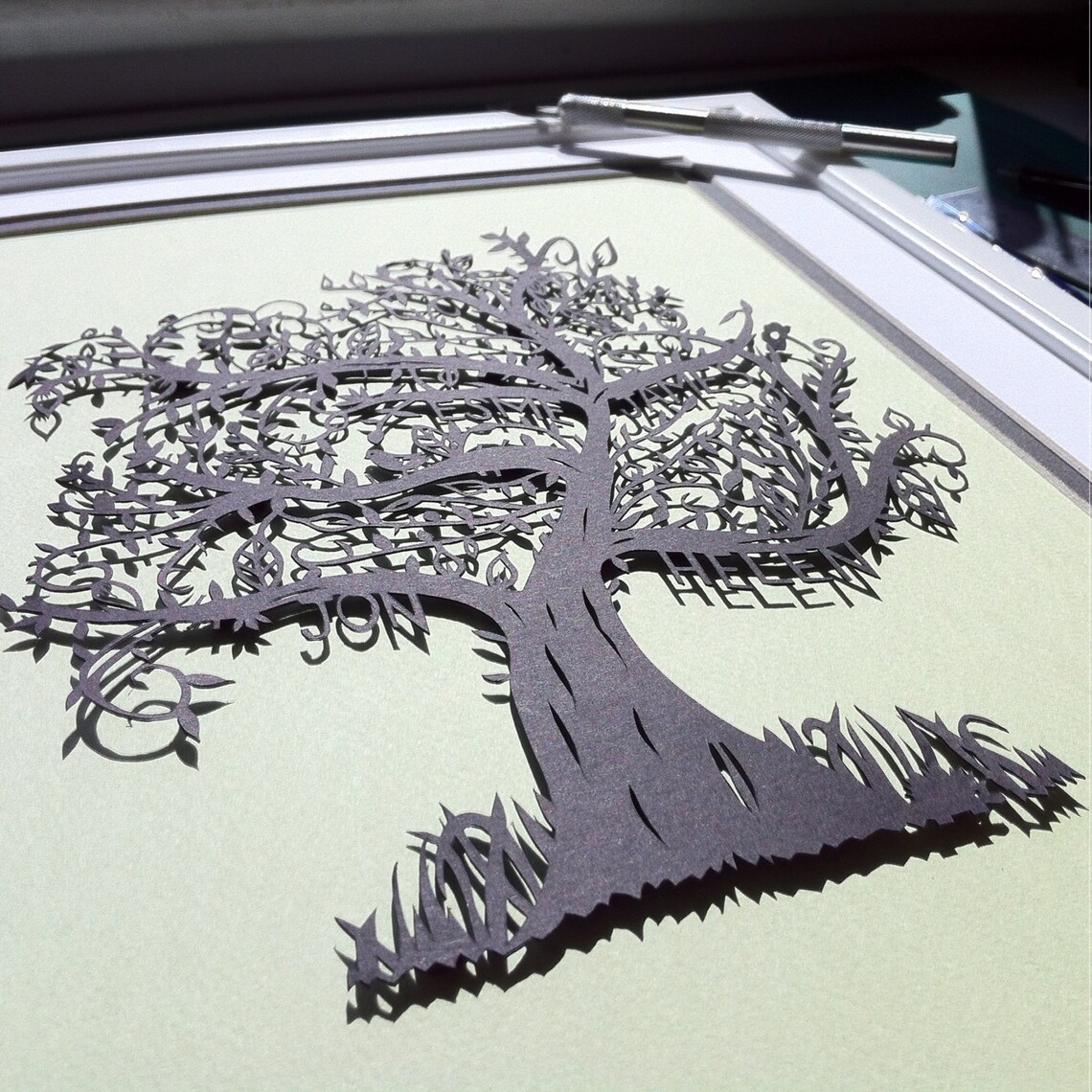 Hand-cut Family Tree - Etsy