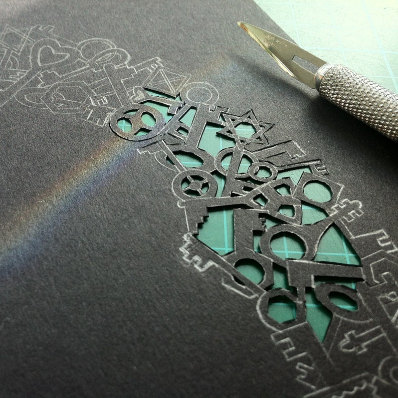 Love is the Key a Unique Paper Cut Incorporating Over 100 Tiny Keys. - Etsy