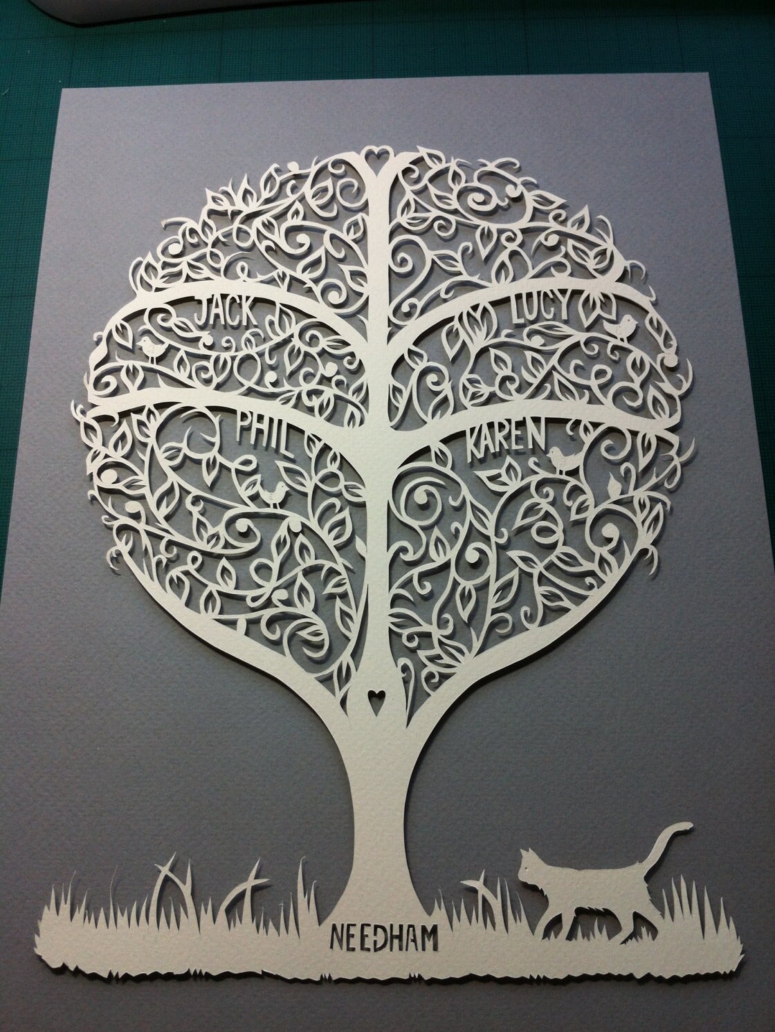 Handcut Stylised Family Tree - Etsy