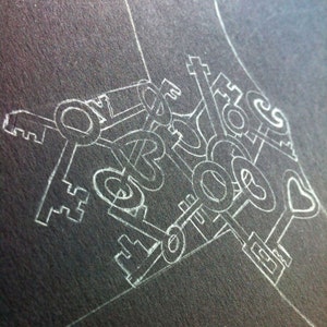 Love is the Key - a Unique Paper Cut Incorporating Over 100 Tiny Keys ...