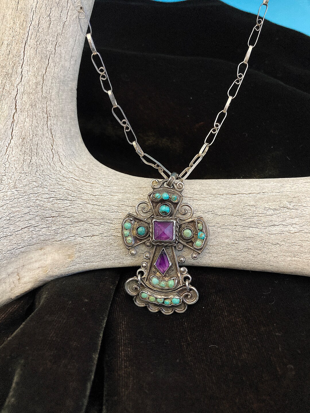 Matl Matilde Poulat Amethyst Turquoise & Sterling Silver Gothic ...