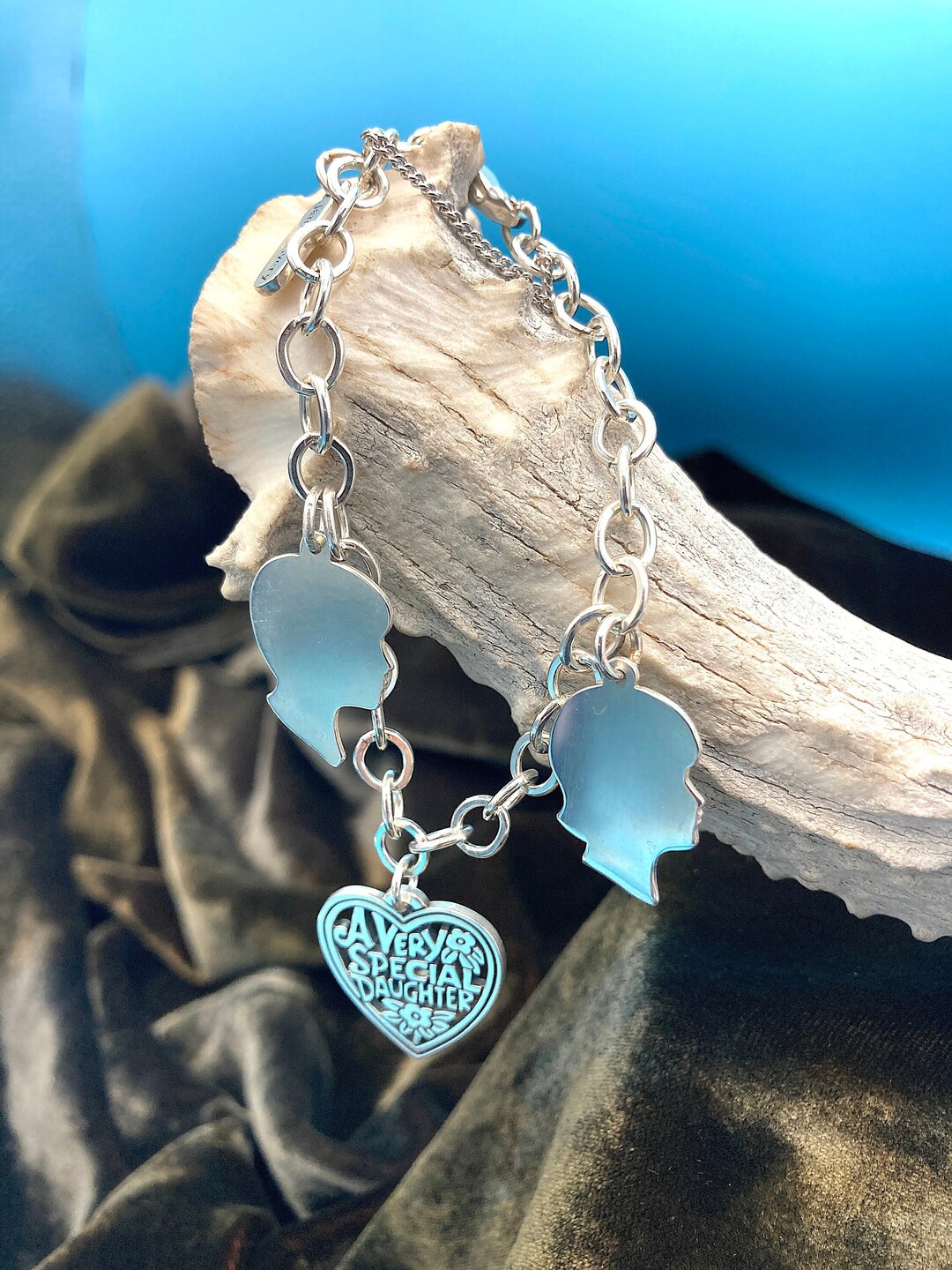 James Avery Forged Link Charm Bracelet~very Special Daughter, Girl ...