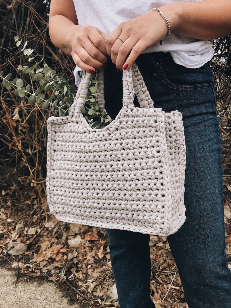 Structured Crochet Square Bag EASY Crochet Pattern - Etsy