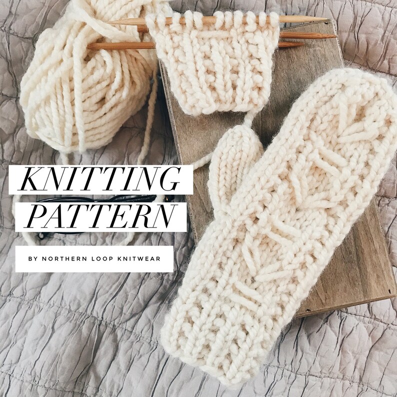 The Aztec Mittens / Knitting Pattern / Super Chunky Easy Knit | Etsy