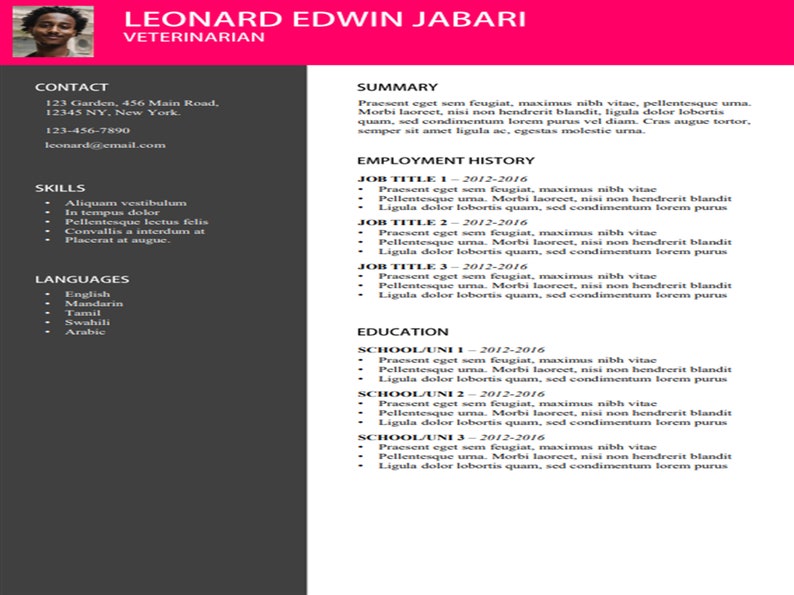 EZ Resume Templates - Modern and Professional Resume Templates - Etsy