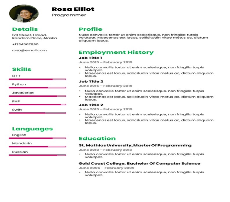 EZ Resume Templates - Modern and Professional Resume Templates - Etsy