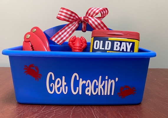 Crab Caddy Crab Boil Caddy Seafood Caddy Get Cracking Crab - Etsy