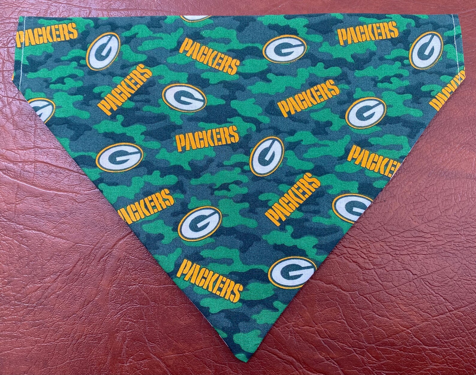 Green Bay Packers Camo Pet Bandana. Reversible Over the Collar. One ...