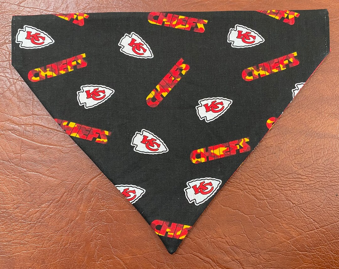 Kansas City Chiefs Pet Bandana. Reversible Over the Collar Kansas City ...
