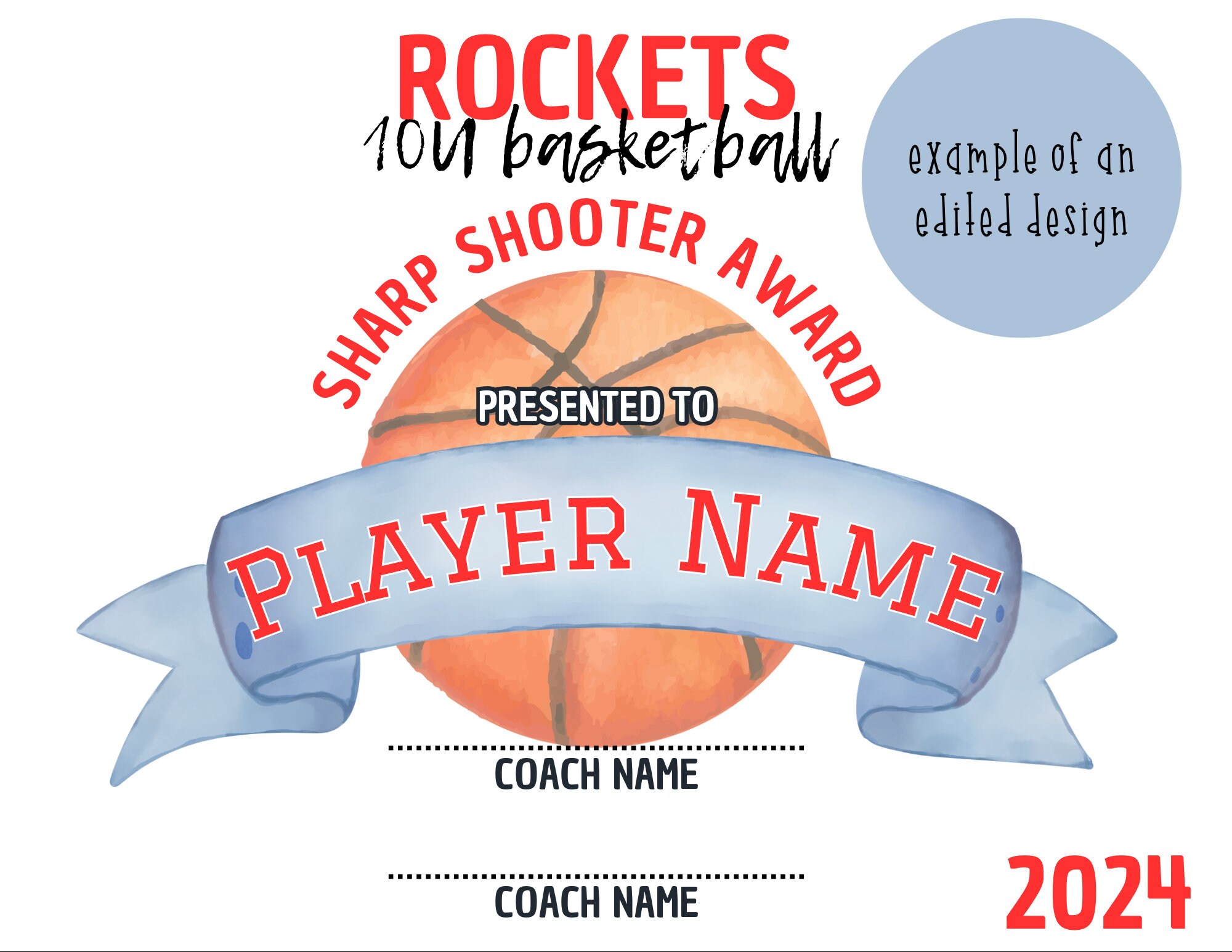 Custom Basketball Team Awards for End of Season Party - Canva Template ...