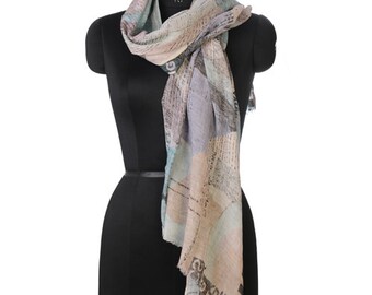 Newspaper Scarf | Etsy