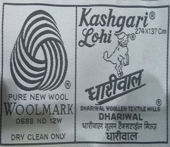 Kashgari 100% Pure Wool Meditation Shawl/lohi 2.75 Mtr X 1.35 Mtr 1 Kg ...