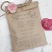 Wedding Program Bags Floral Rustic Program Bags Custom - Etsy