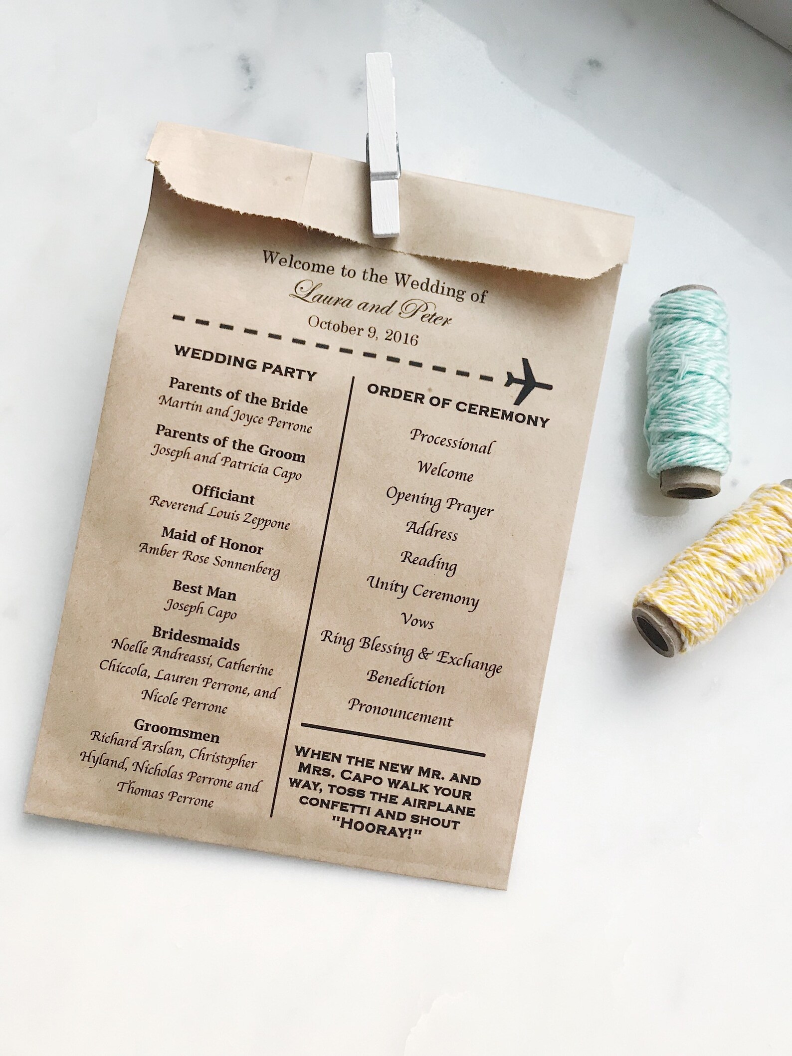 Wedding Program Bags Destination Wedding Program Bags - Etsy