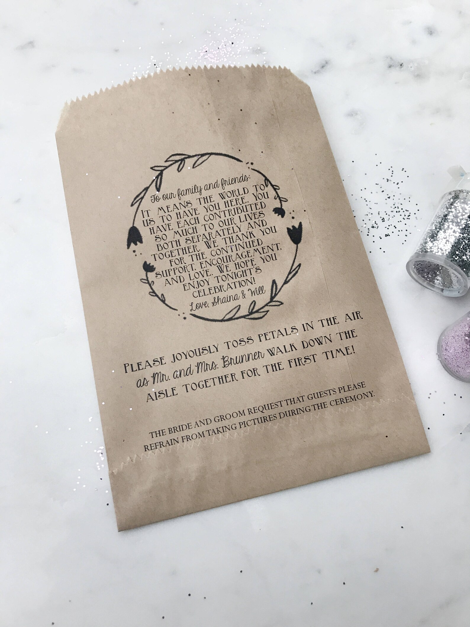 Wedding Program Bags Sweet Hearts Program Bags Custom - Etsy